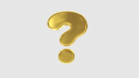 Rotating Gold Question Mark. 3D Animatio... | Stock Video | Pond5
