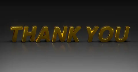 Rotating gold text "THANK YOU" on a dark... | Stock Video | Pond5