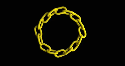 rotating golden chain circle composition... | Stock Video | Pond5