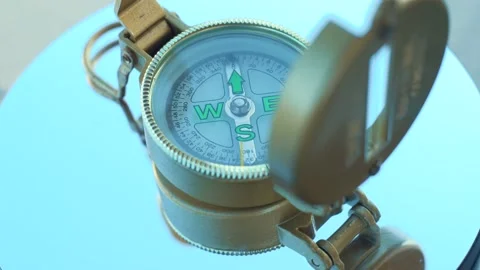 Golden Compass Rotator Stock Footage ~ Royalty Free Stock Videos | Pond5