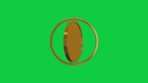 rotating golden round logo template on g... | Stock Video | Pond5