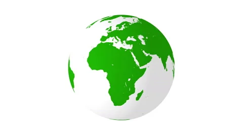 Rotating green earth 4K animation with w... | Stock Video | Pond5