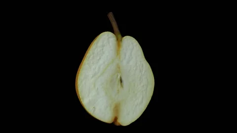 Rotating Half Pear on Transparent Backgr... | Stock Video | Pond5