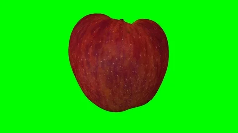 Rotating Half Red Apple on Green Backgro... | Stock Video | Pond5