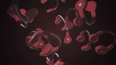 Rotating headphones. 3D animation. 1920x... | Stock Video | Pond5