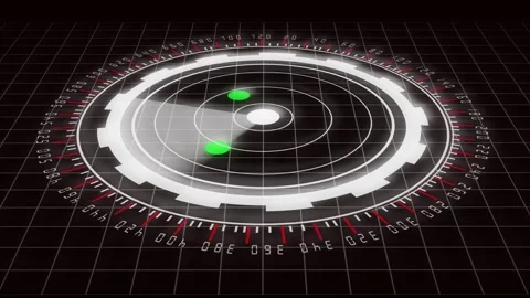 Rotating hud interface radar scan animat... | Stock Video | Pond5