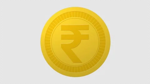 rotating Indian Rupee coin, looped anima... | Stock Video | Pond5