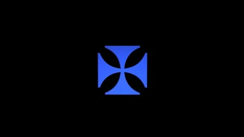 Rotating Iron Cross symbol with alpha ch... | Stock Video | Pond5