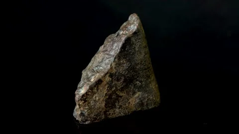 Rotating Of An Iron Meteorite. black bac... | Stock Video | Pond5