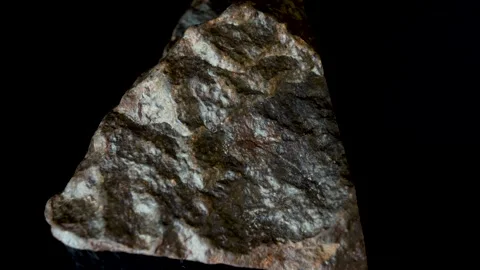 Rotating Of An Iron Meteorite. black bac... | Stock Video | Pond5