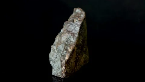 Rotating Of An Iron Meteorite. black bac... | Stock Video | Pond5