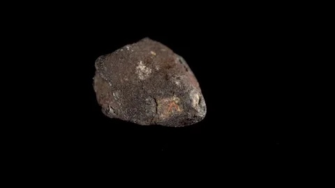 Rotating Of An Iron Meteorite. black bac... | Stock Video | Pond5