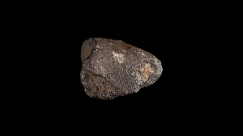Rotating Of An Iron Meteorite. black bac... | Stock Video | Pond5