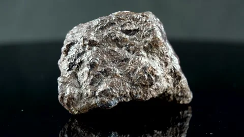Rotating Of An Iron Meteorite. black bac... | Stock Video | Pond5