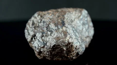 Rotating Of An Iron Meteorite. black bac... | Stock Video | Pond5