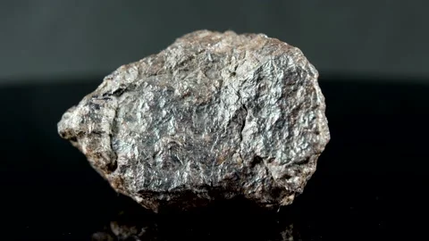 Rotating Of An Iron Meteorite. black bac... | Stock Video | Pond5