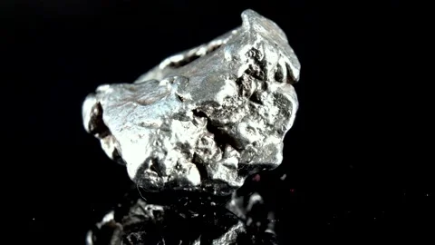 Rotating Of An Iron Meteorite. black bac... | Stock Video | Pond5