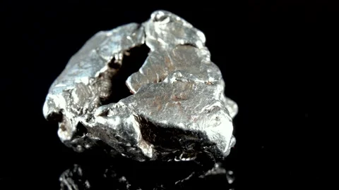 Rotating Of An Iron Meteorite. black bac... | Stock Video | Pond5