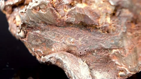 Rotating Of An Iron Meteorite. black bac... | Stock Video | Pond5