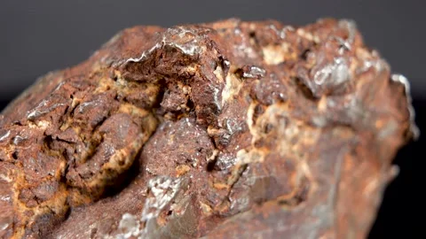 Rotating Of An Iron Meteorite. black bac... | Stock Video | Pond5