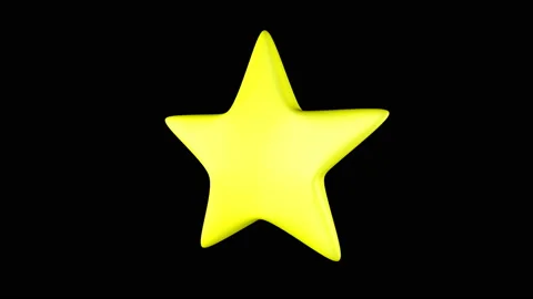 Rotating Isolated 3D Yellow Star, Loop, ... | Stock Video | Pond5