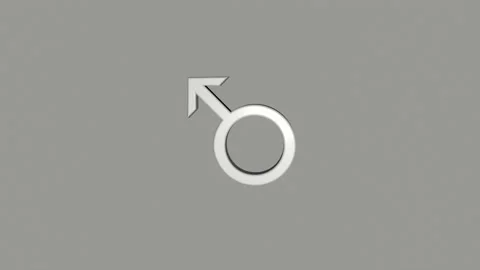 Rotating male gender symbol on a gray ba... | Stock Video | Pond5