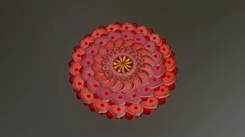 rotating mandala pattern metallic with r... | Stock Video | Pond5