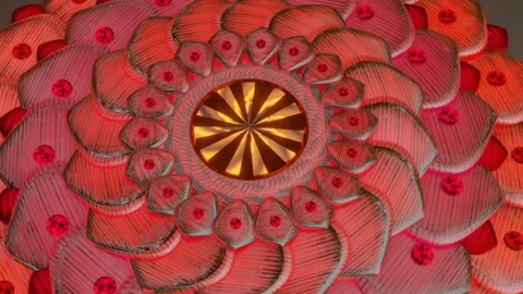 rotating mandala pattern metallic with r... | Stock Video | Pond5