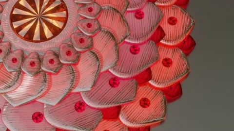 rotating mandala pattern metallic with r... | Stock Video | Pond5