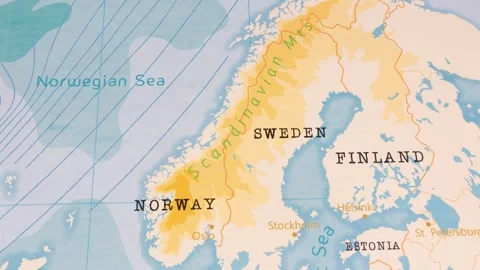 Scandinavian Peninsula Physical Map