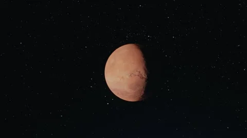 Rotating Mars animation with cosmic back... | Stock Video | Pond5