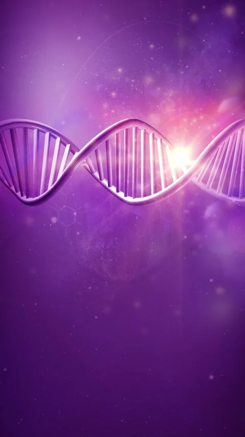 Rotating model of DNA strand on a purple... | Stock Video | Pond5