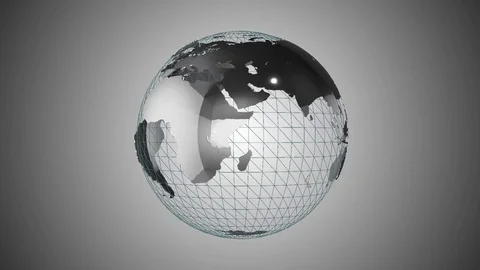 A rotating model of the earth with chrom... | Stock Video | Pond5