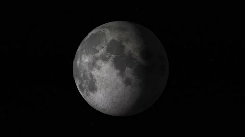 Rotating moon animation | Stock Video | Pond5