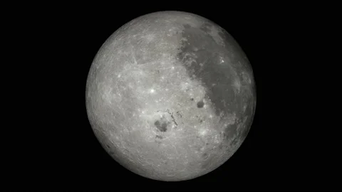 Rotating moon isolated on black backgrou... | Stock Video | Pond5