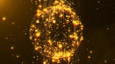 Rotating particle Sphere Loops Motion Ba... | Stock Video | Pond5