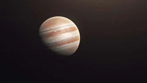 Rotating Planet Jupiter In Space - anima... | Stock Video | Pond5