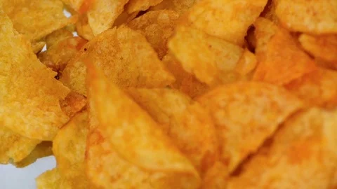 Rotating potato chips (in 4K, seamless l... | Stock Video | Pond5