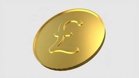 Rotating pound gold coin – 3d render l... | Stock Video | Pond5
