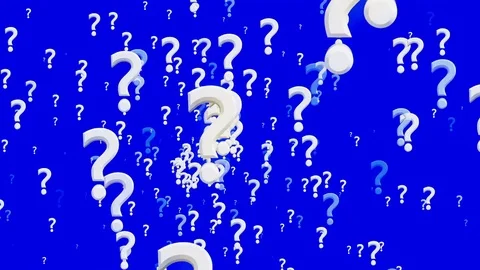 Rotating question marks in white on blue | Stock Video | Pond5