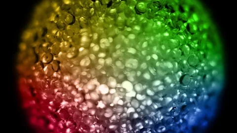 Rotating Rainbow Glass Planet of Orbs | Stock Video | Pond5