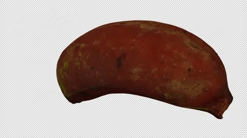 Rotating Red Banana on Transparent Backg... | Stock Video | Pond5