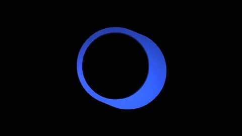 Rotating ring symbol with alpha channel | Stock Video | Pond5