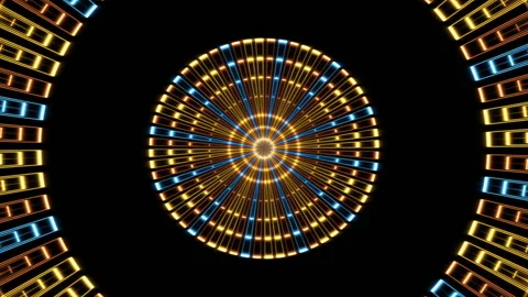 rotating shape on black background, loop | Stock Video | Pond5