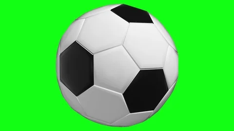 Rotating soccer ball on green screen | Stock Video | Pond5