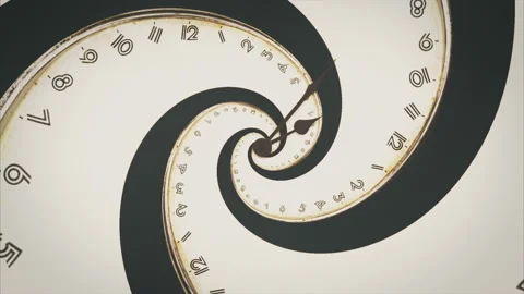 Rotating spiral of clock from numbers ab... | Stock Video | Pond5