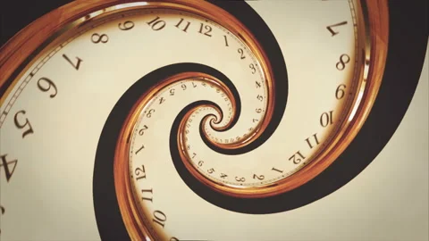 Rotating spiral of clock from numbers ab... | Stock Video | Pond5