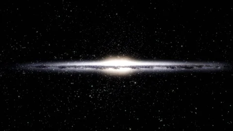 Rotating spiral galaxy in the universe, ... | Stock Video | Pond5
