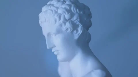 Rotating statue of the Greek God Apollo ... | Stock Video | Pond5