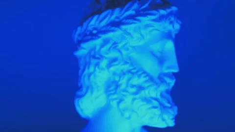 Rotating statue of the Greek God Zeus in... | Stock Video | Pond5